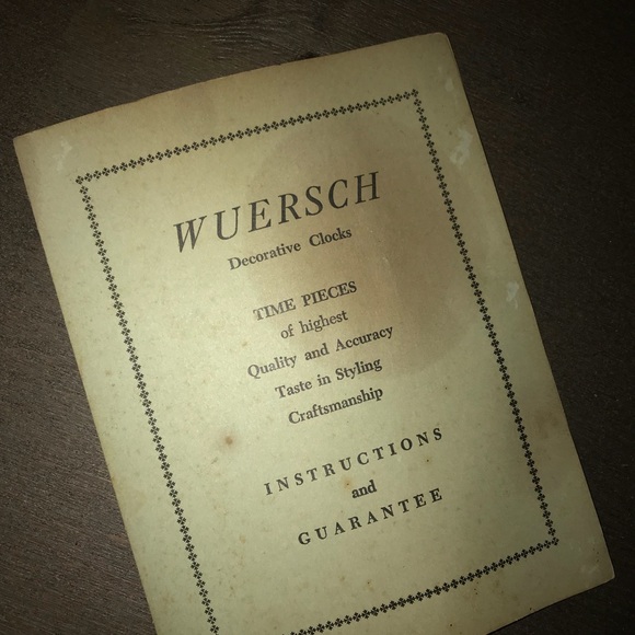Wuersch | Wall Decor | Vintage Wuersch Decorative Clock 24tall | Poshmark